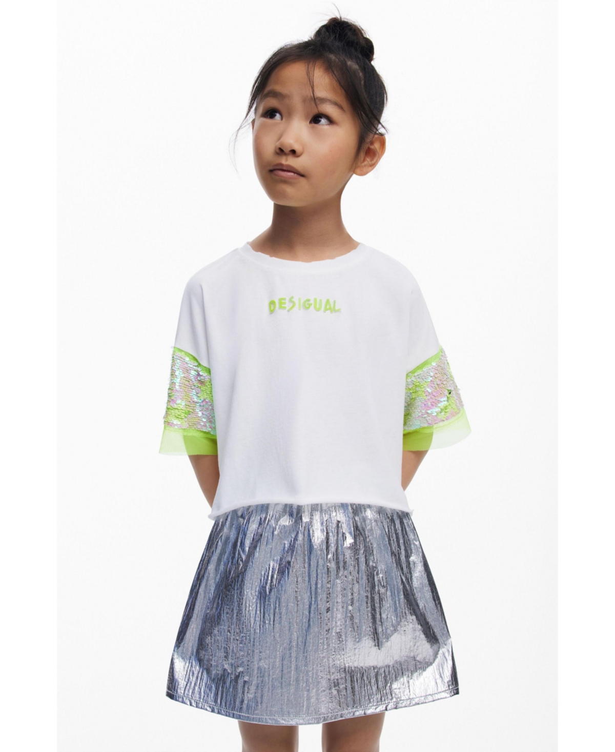 Click here for Desigual Girls Girlss Short-sleeved sequin t-shirt... prices