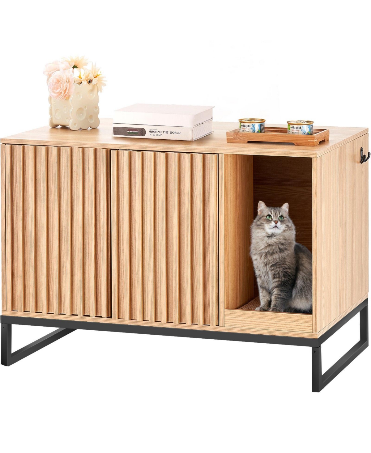 Click here for Cozito Wooden Cat Litter Box Enclosure with Metal... prices