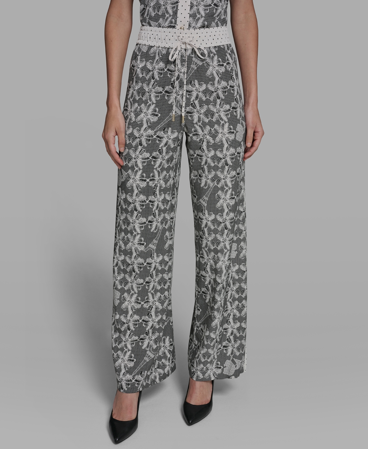 Click here for Karl Lagerfeld Paris Petite Printed Pull-On Pants... prices