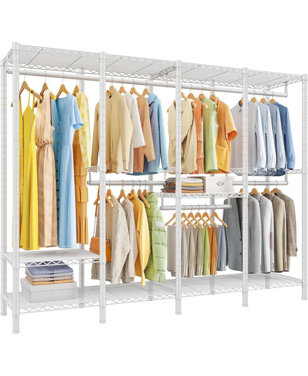 Click here for Raybee 76.9" H Clothes Rack Heavy Duty Loads... prices