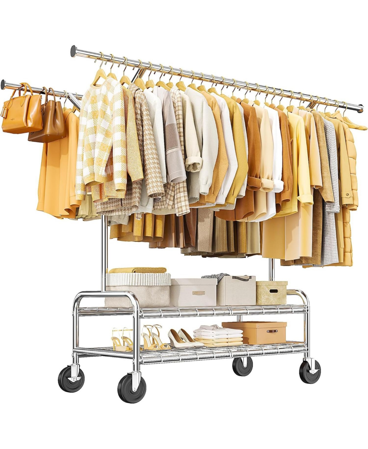 Click here for Raybee Heavy Duty Clothes Rack Load 500 Lbs  Rolli... prices