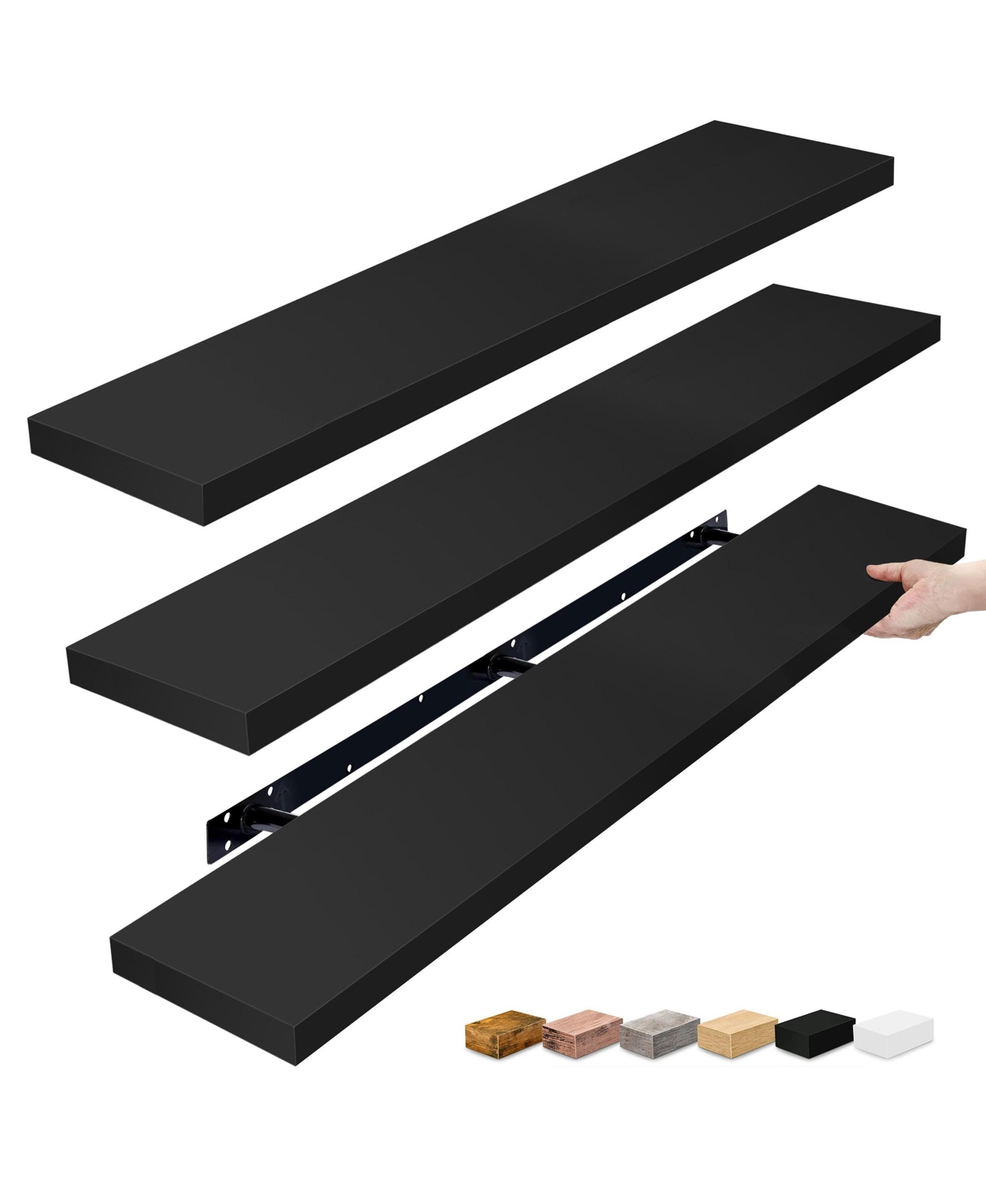 Click here for Sorbus 3 Pack 55 Inch Wall Mounted Floating Shelve... prices