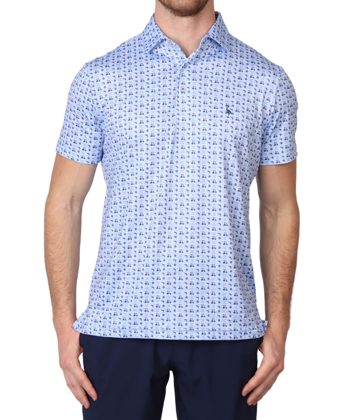 Click here for Tailorbyrd Mens Golf Carts Printed Performance Pol... prices