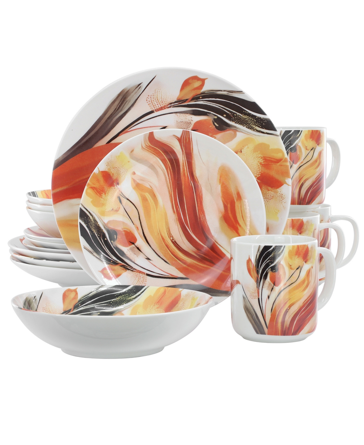 Click here for Elama Tulip Fields 16-Pc. Dinnerware Set  Service... prices