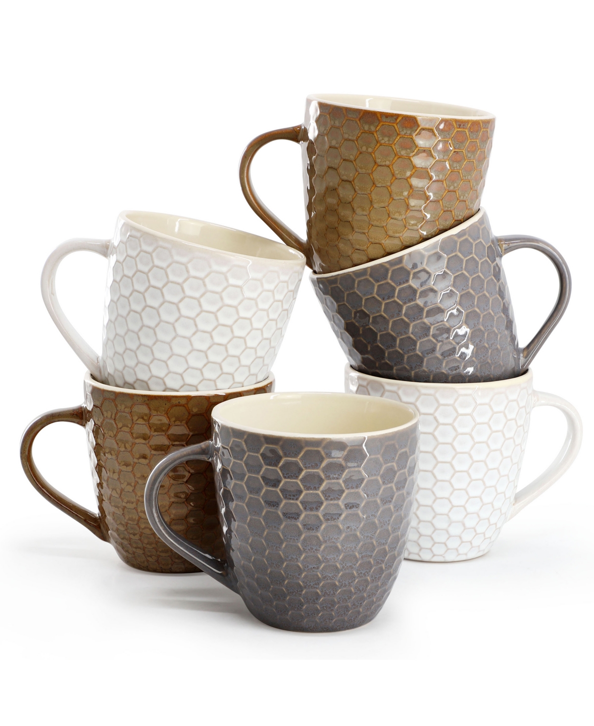 Click here for Elama Honeycomb Mugs  Set of 6  Service For 6 - Wh... prices