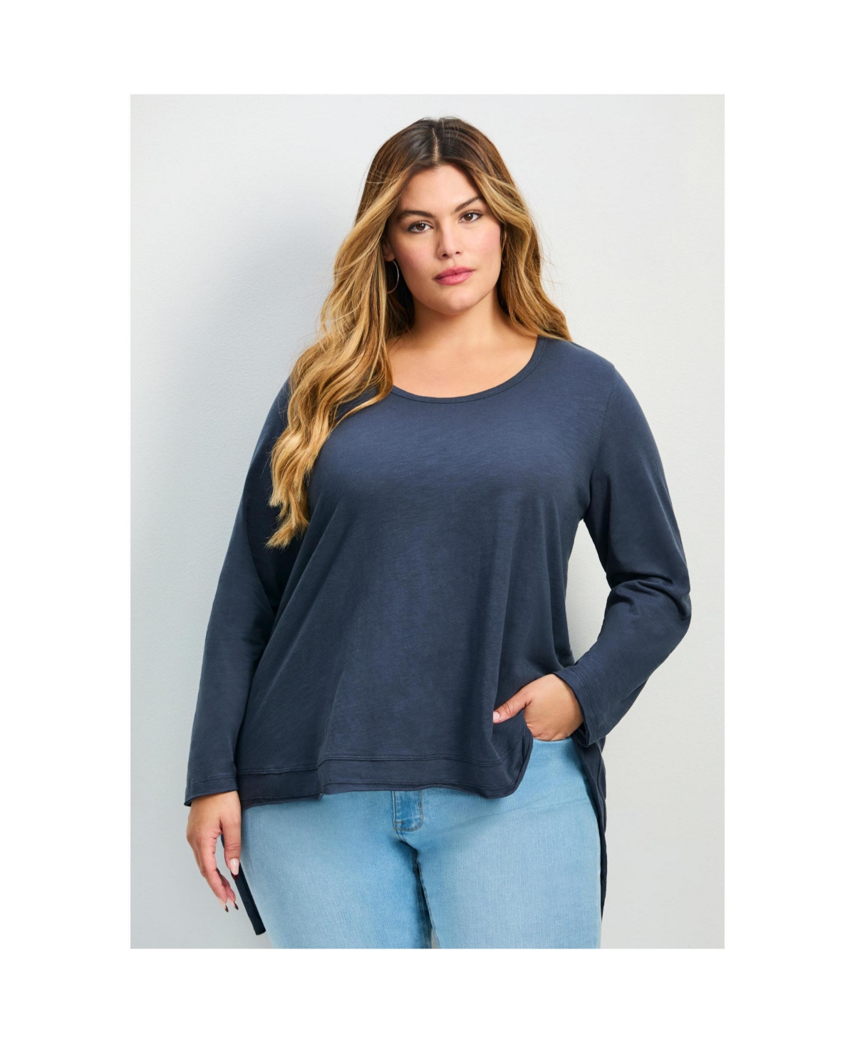 Click here for Avenue Womens Urban Slub Jersey Tee - Steel prices