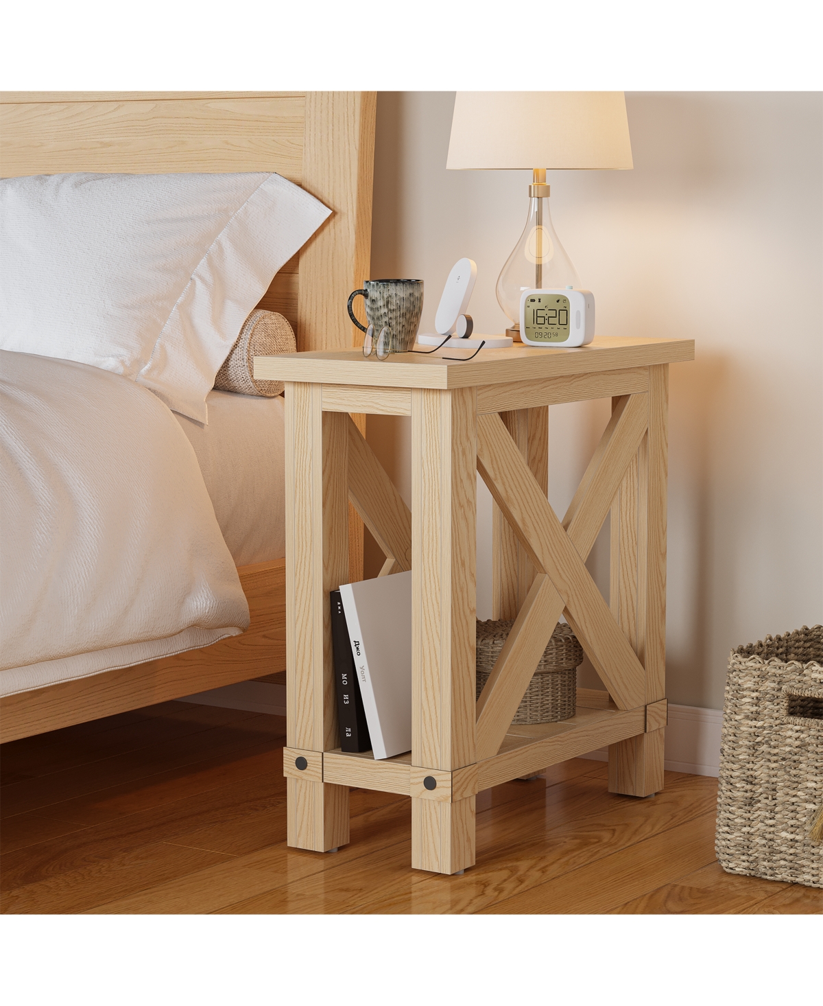 Click here for Tribesigns Farmhouse Side Table  Narrow End Table... prices