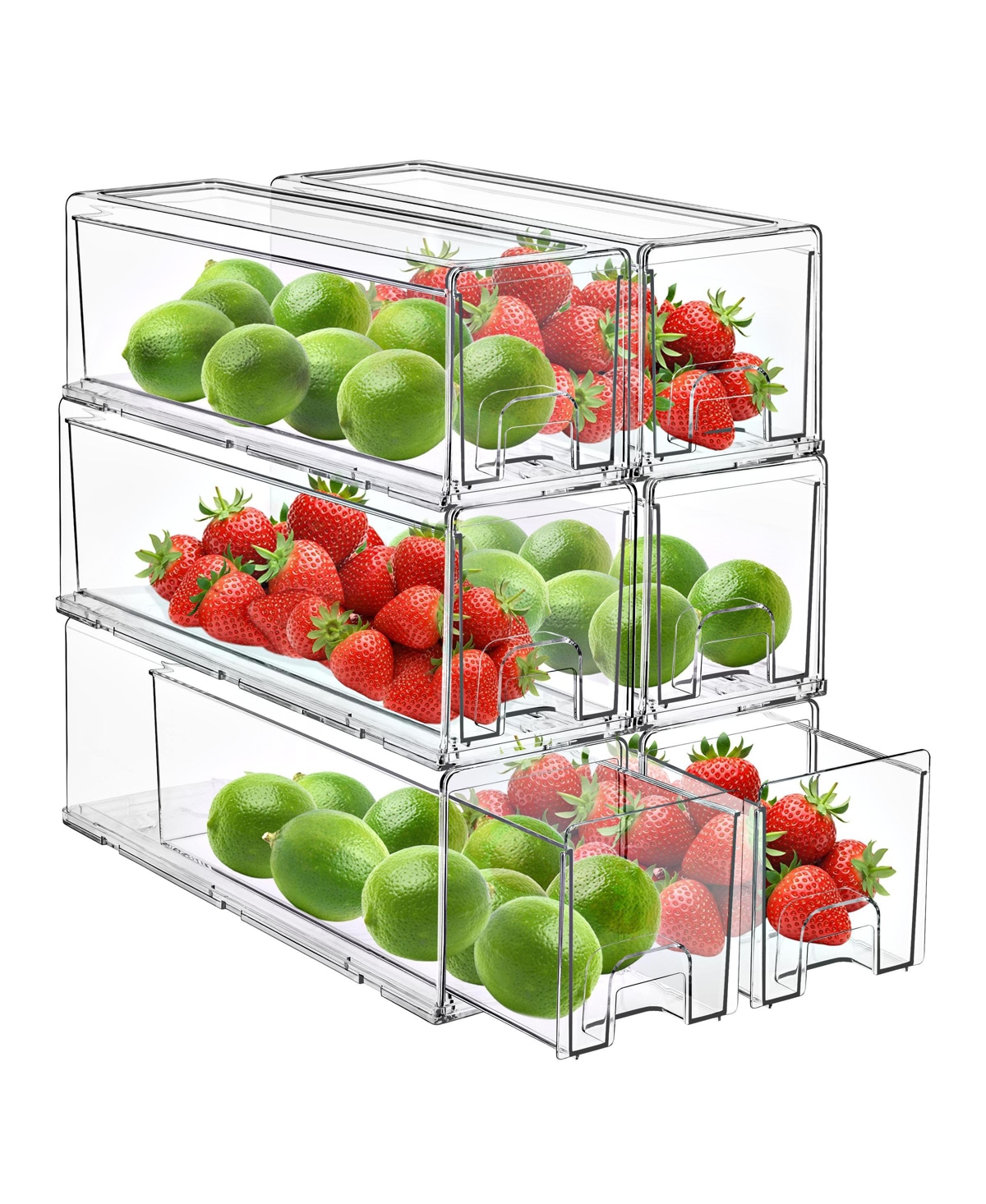 Click here for Sorbus 6 Pack Small Clear Stackable Pull Out Refri... prices