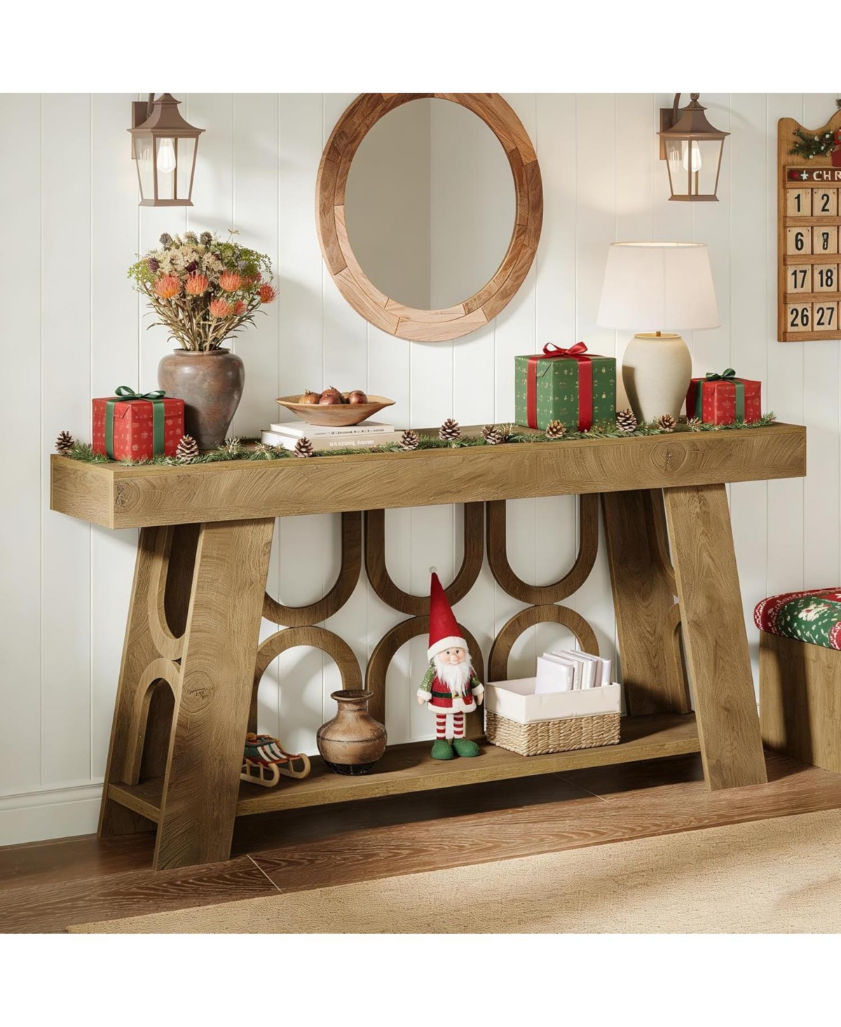 Click here for Tribesigns Narrow Farmhouse Console Table with 2-T... prices