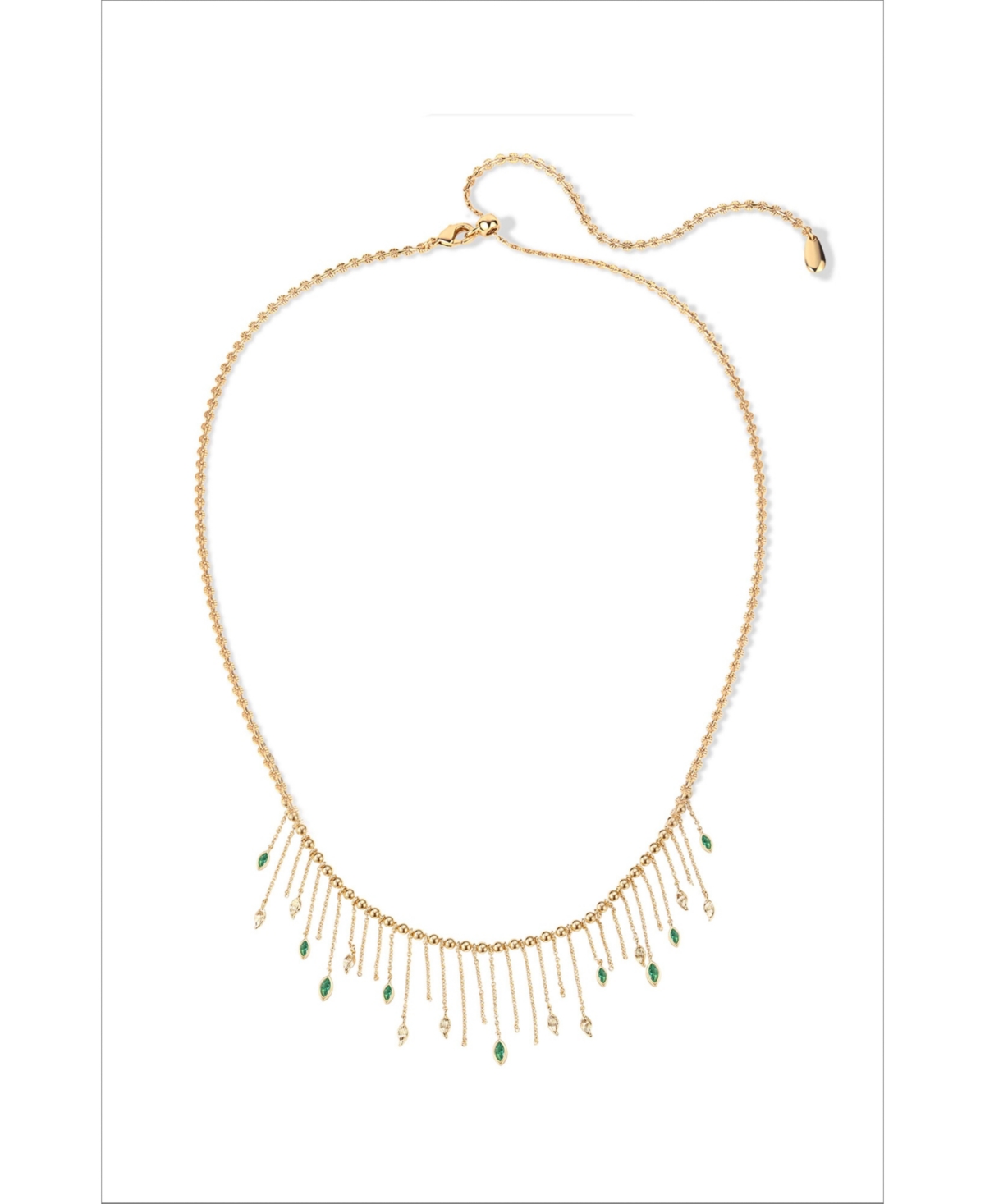 Click here for Retro Chic Verdant Whisper Tassels Necklace - Gold... prices