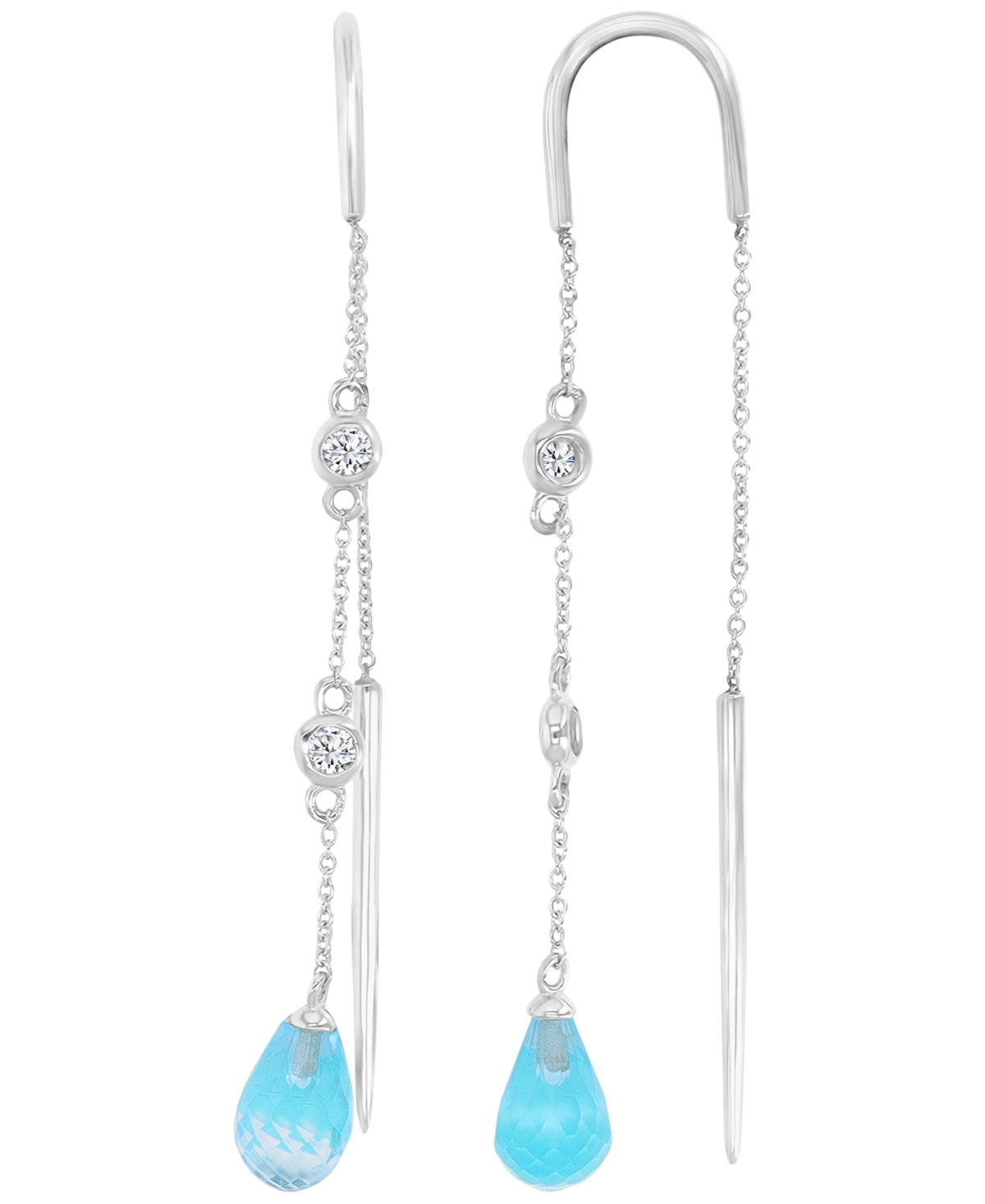 Click here for Macys Sky Blue Topaz & White Sapphire French Euro... prices