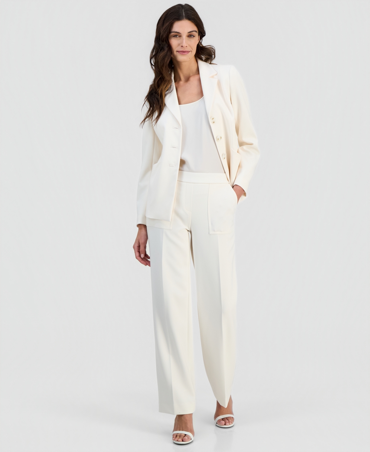 Click here for Anne Klein Womens Structured Stretch Pull-On Mid-R... prices