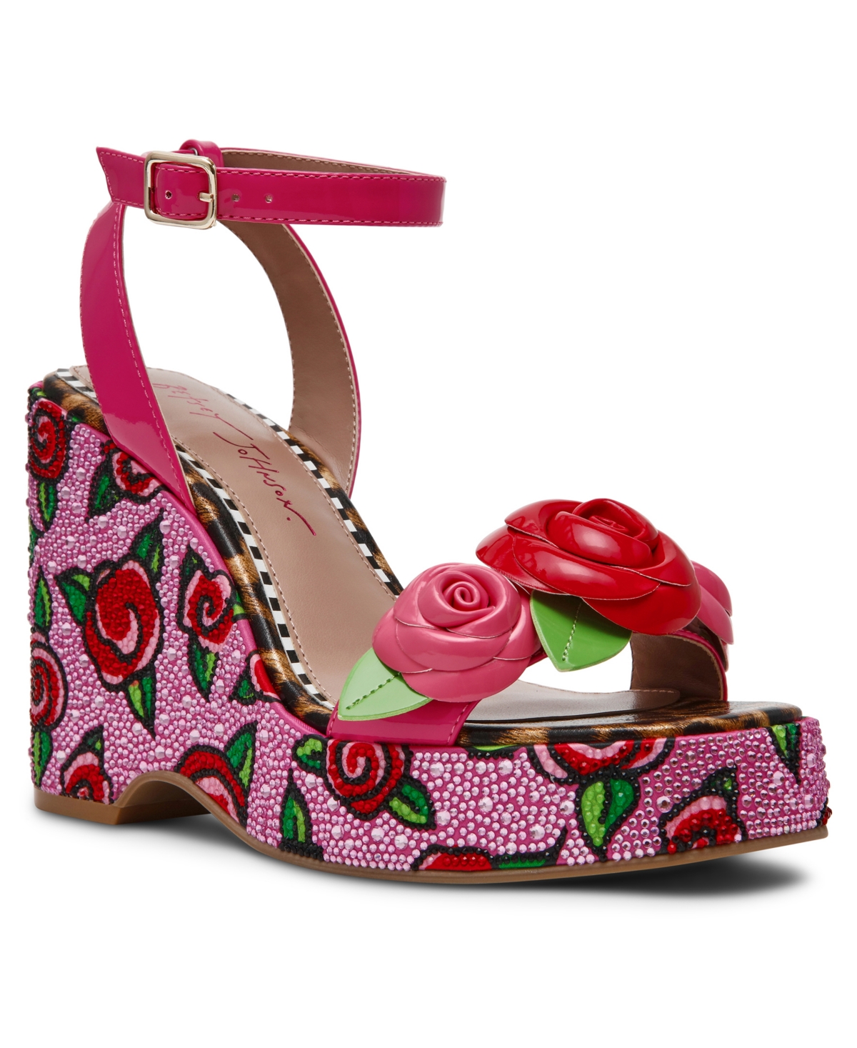 Click here for Betsey Johnson Womens Lizzete Rose Wedge Sandals -... prices