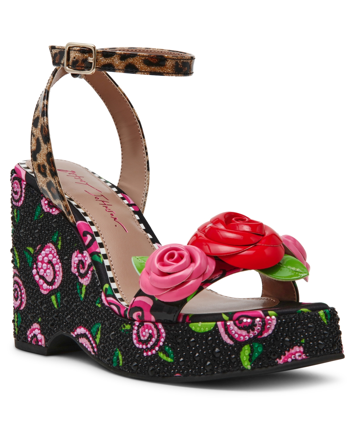 Click here for Betsey Johnson Womens Lizzete Rose Wedge Sandals -... prices