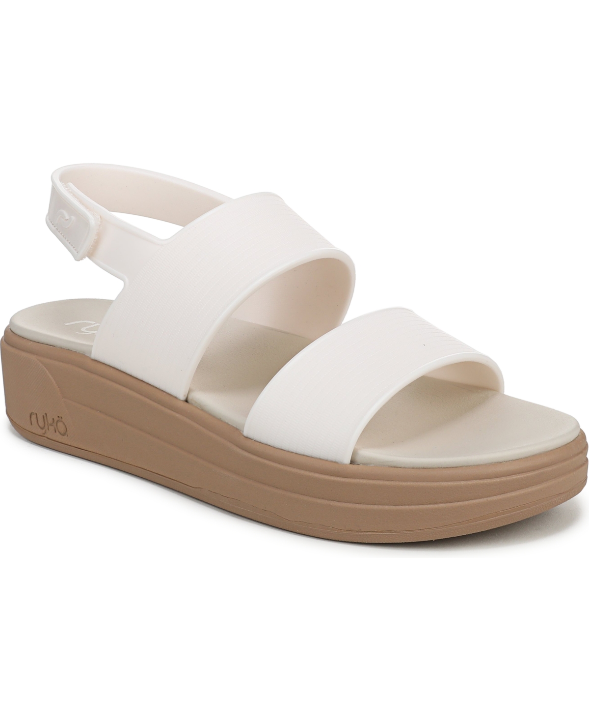 Click here for Ryka Womens Viv Strappy Flat Sandals - White Alyss... prices