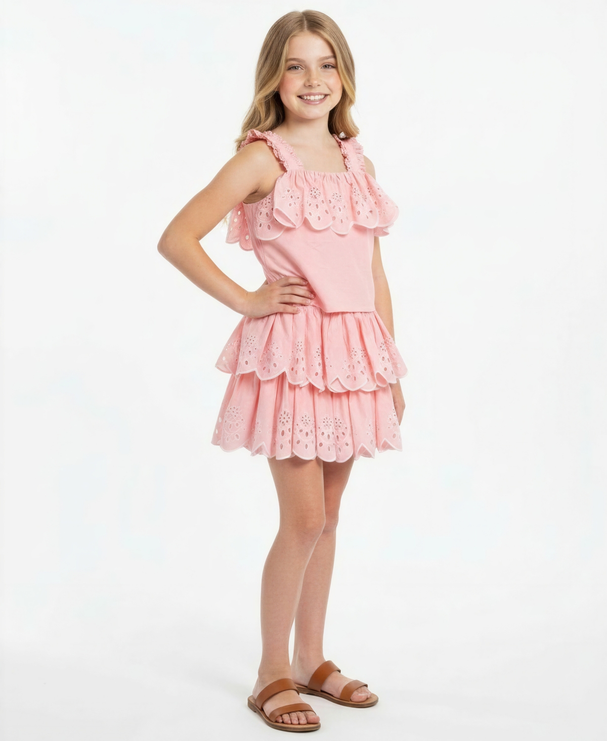 Click here for H by Habitual Girls 7-16 Embroidered Eyelet Top an... prices