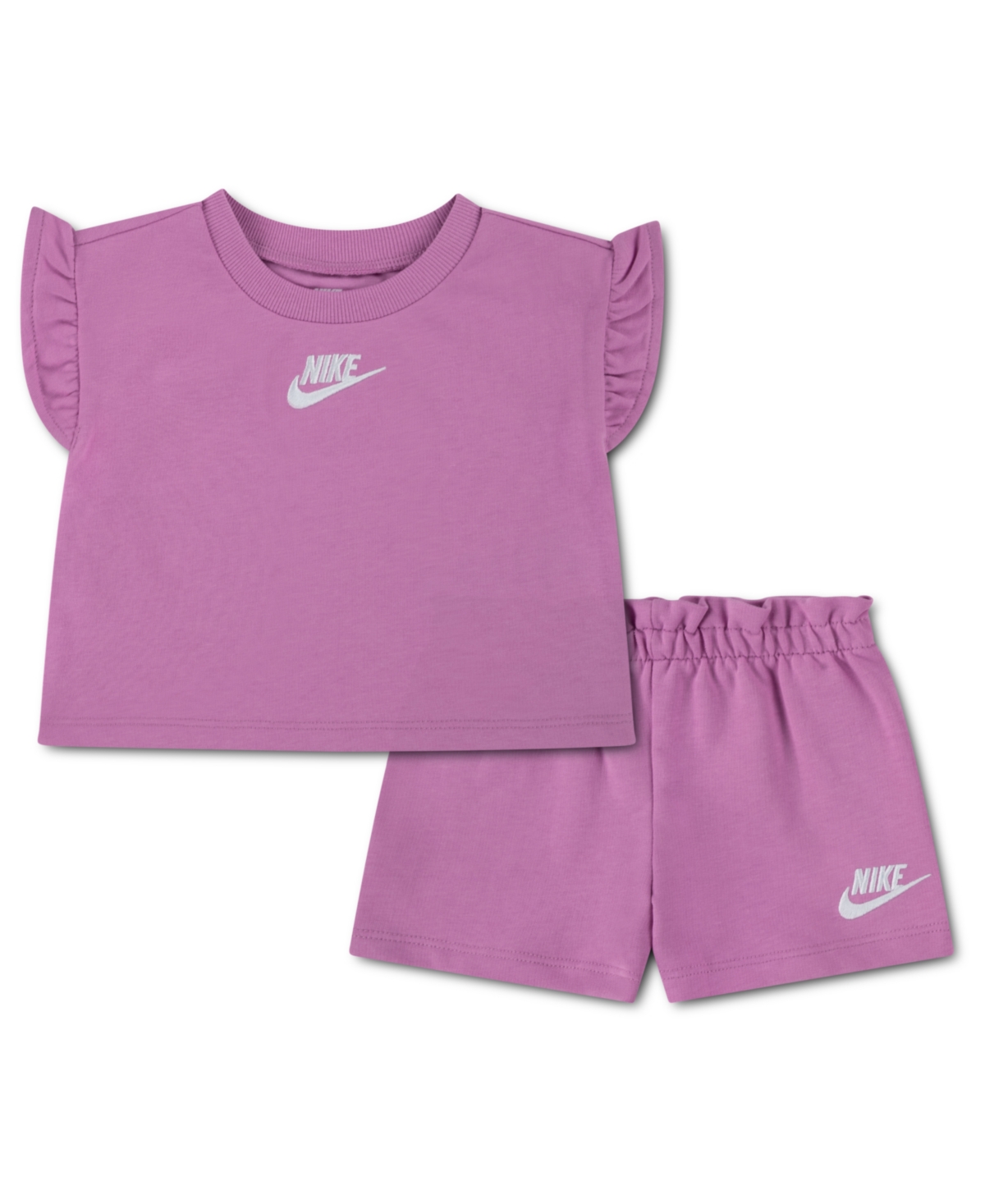 Click here for Nike Baby Girls French Terry T-Shirt & Shorts  2 P... prices
