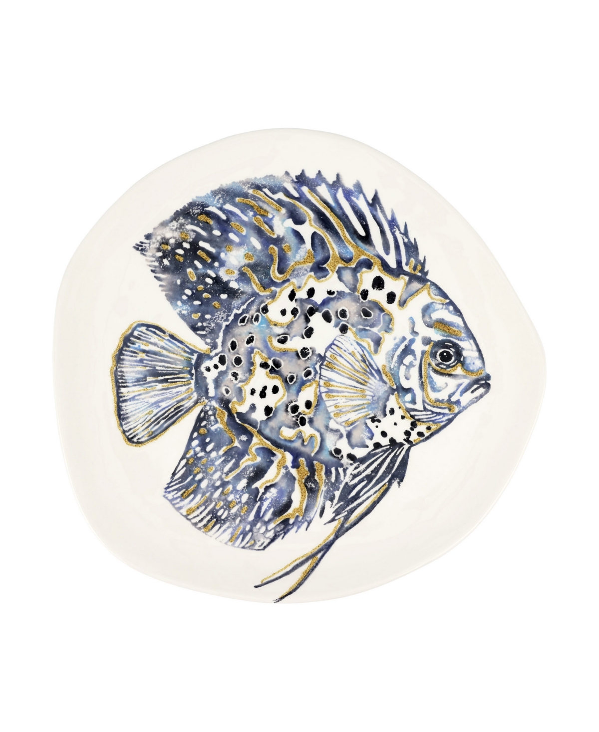 Click here for Vietri Reef Discus Fish Oblong Round Platter - Ope... prices