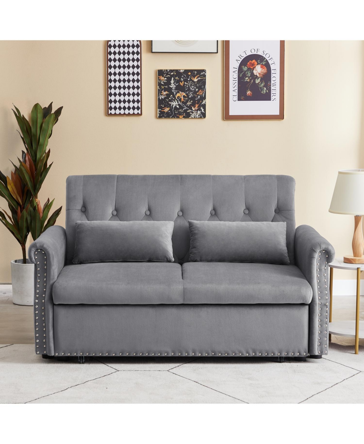 Click here for Streamdale Furniture 55 Modern Shiny Velvet Conver... prices