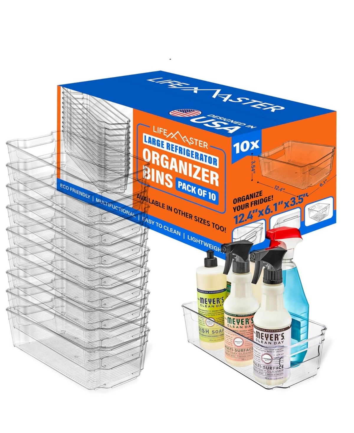Click here for Lifemaster 10-Piece Stackable Refrigerator Bin Org... prices