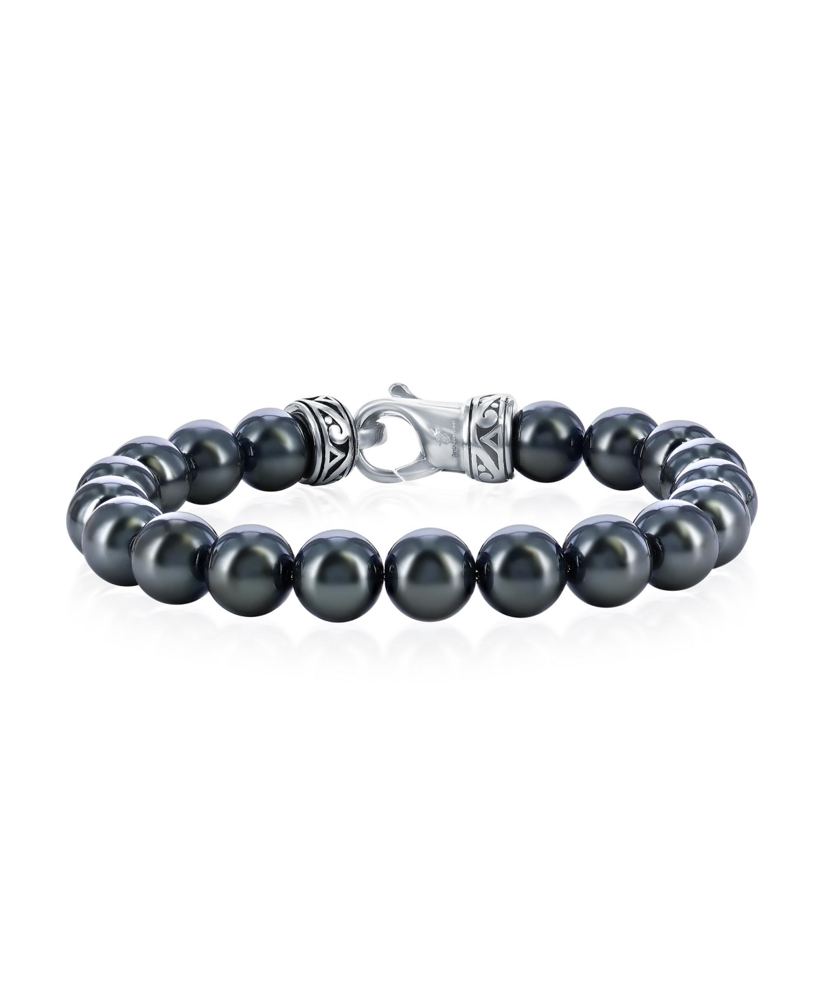 Click here for Metallo Stainless Steel Bead Bracelet - Hematite prices