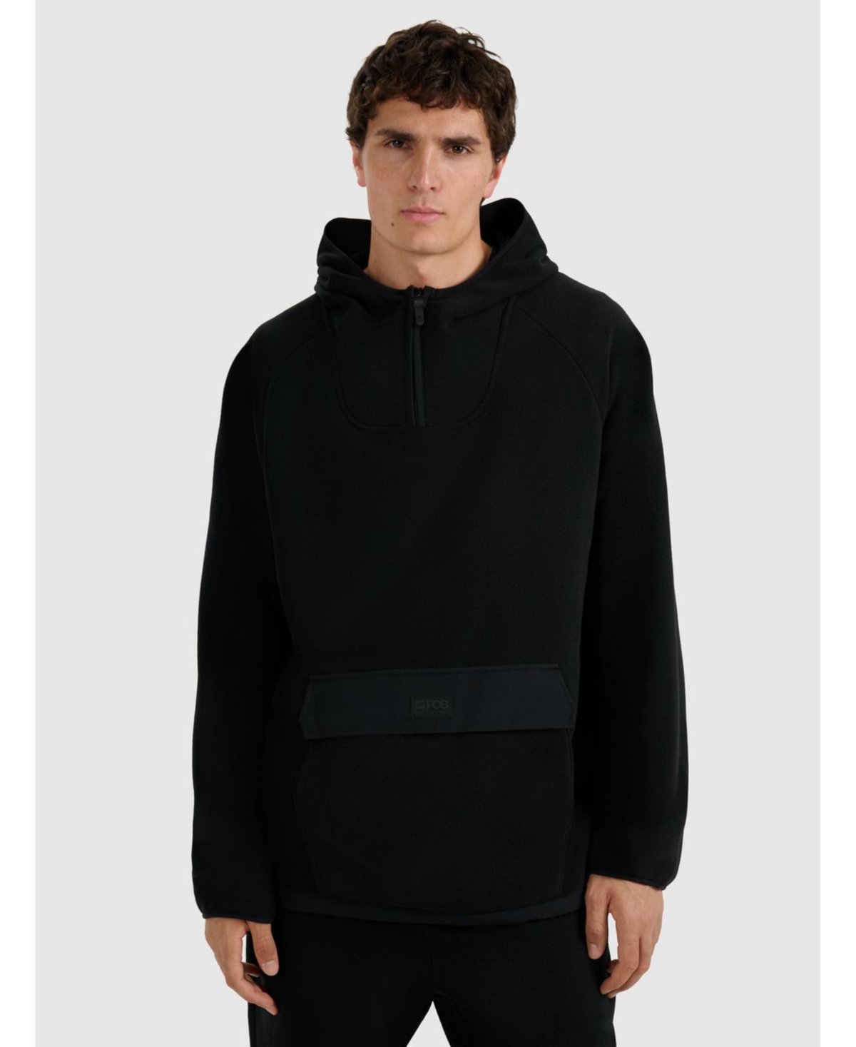 Click here for 4F Mens regular fleece with hood - black - Black prices