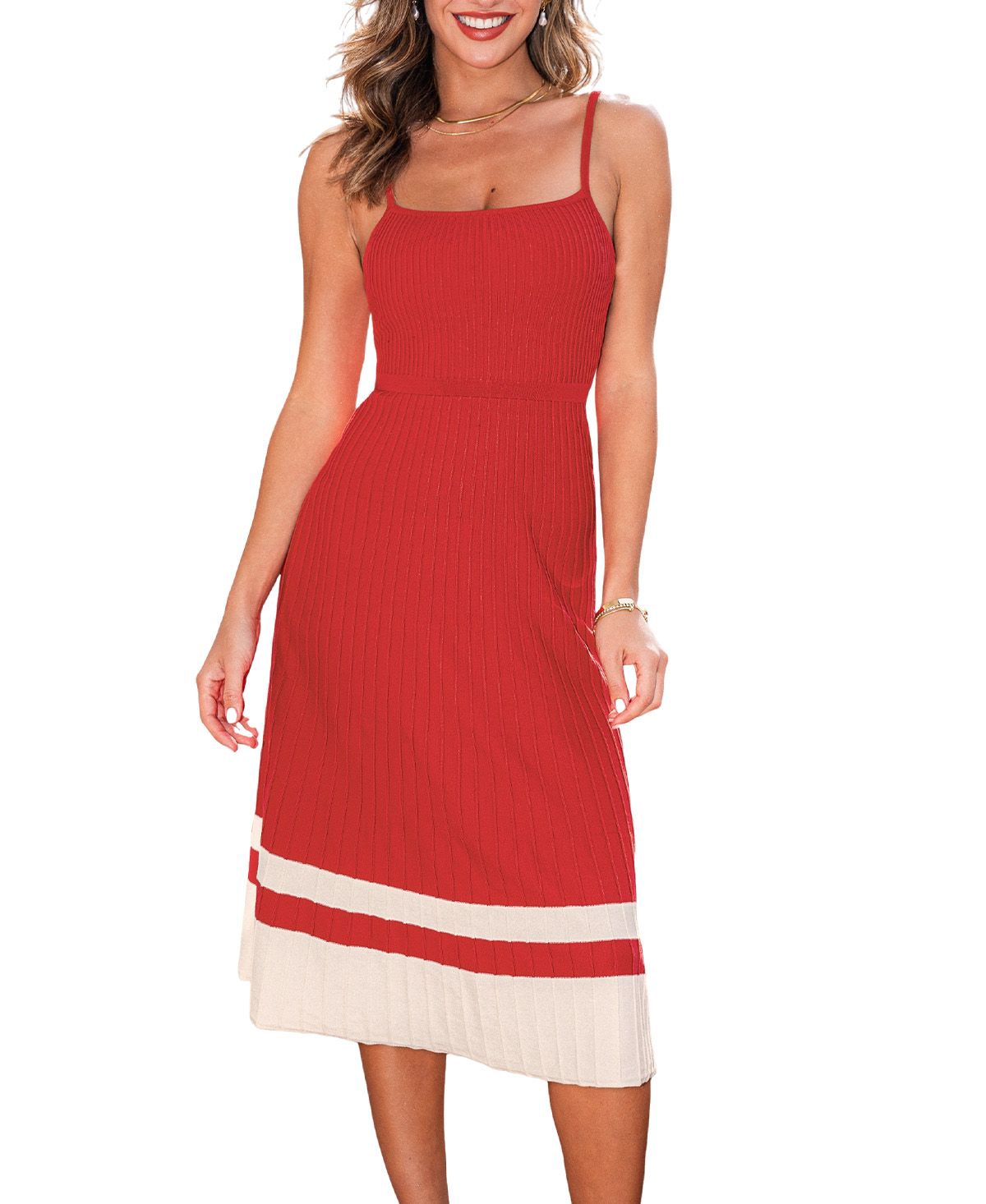 Click here for Cupshe Womens Strawberry Shortcake Colorblock Midi... prices