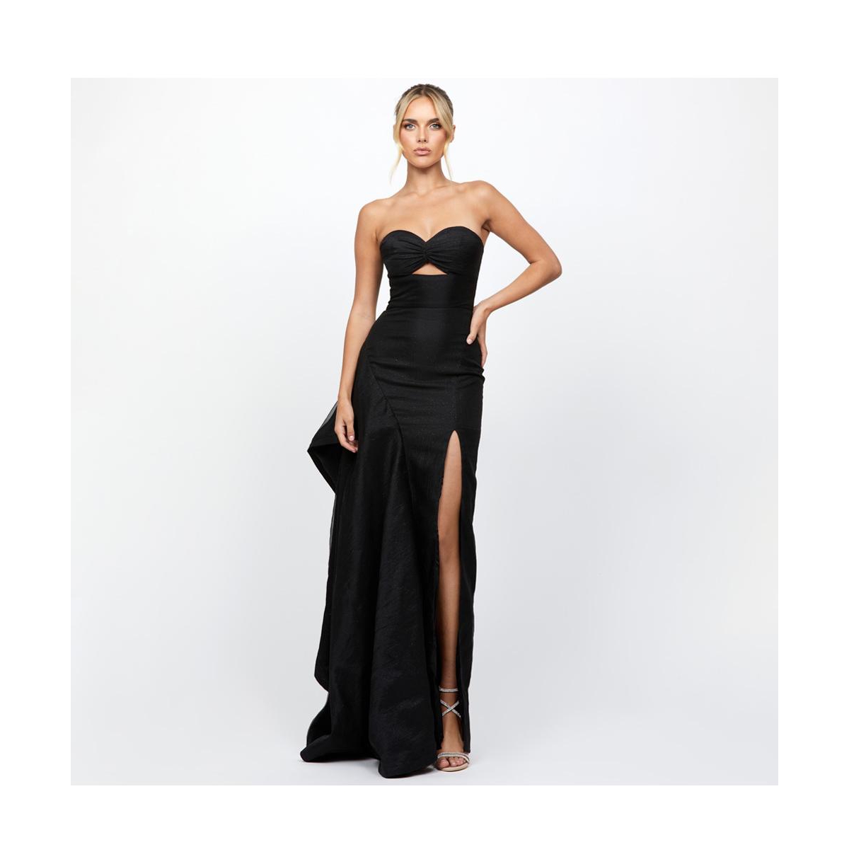 Click here for Bariano Womens Rain Strapless Cut Out Gown - Black prices