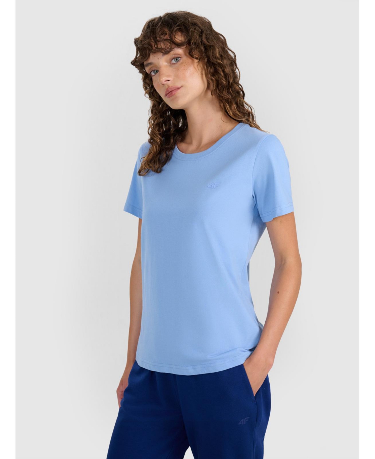 Click here for 4F Womens regular plain T-shirt - blue prices