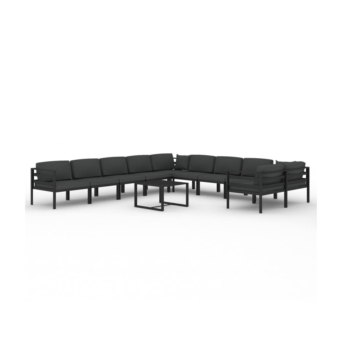 Click here for vidaXL 11 Piece Patio Lounge Set with Cushions Alu... prices