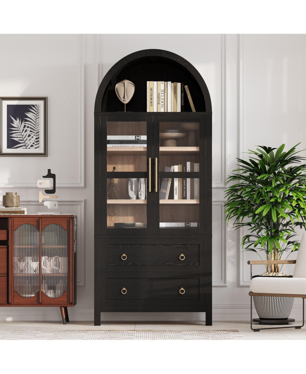 Click here for Boyel Living 71" Tall Arched Kitchen Pantry C... prices