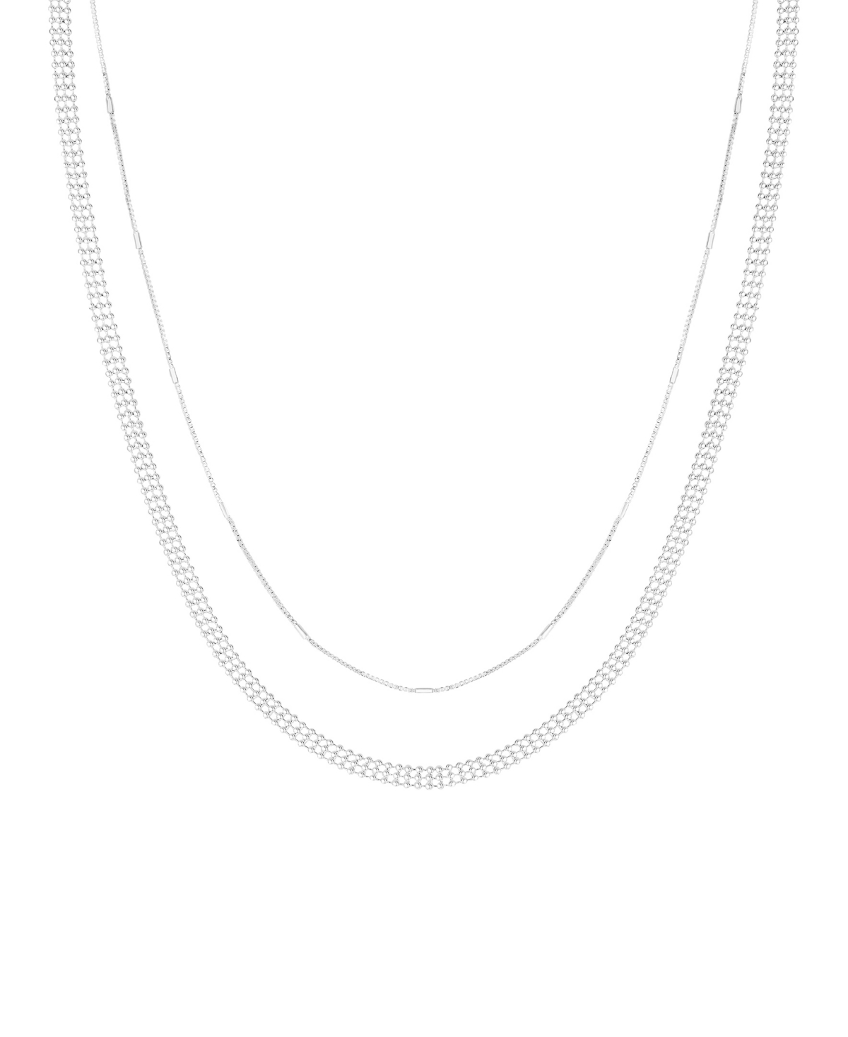 Click here for And Now This Double Strand Necklace - Fine silver prices