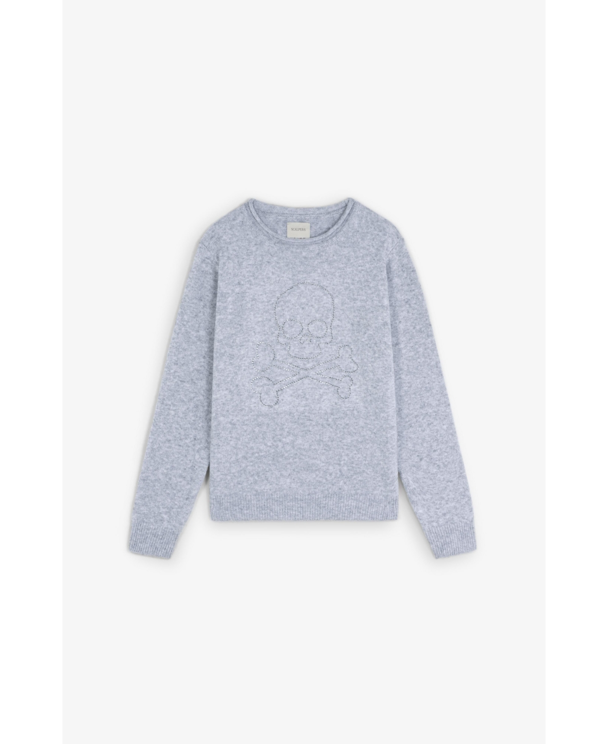 Click here for Scalpers Big Girls Skull Tricot Sweaters - Greymel... prices