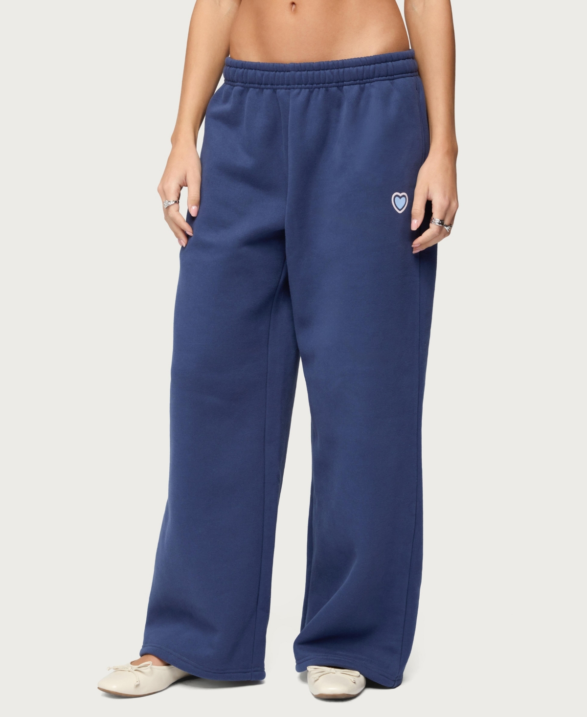 Click here for Edikted Womens Glitter Girl Sweatpants - Navy prices