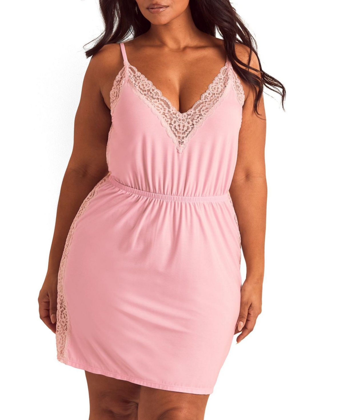 Click here for Adore Me Plus Size Aimee Slip - Light pink prices