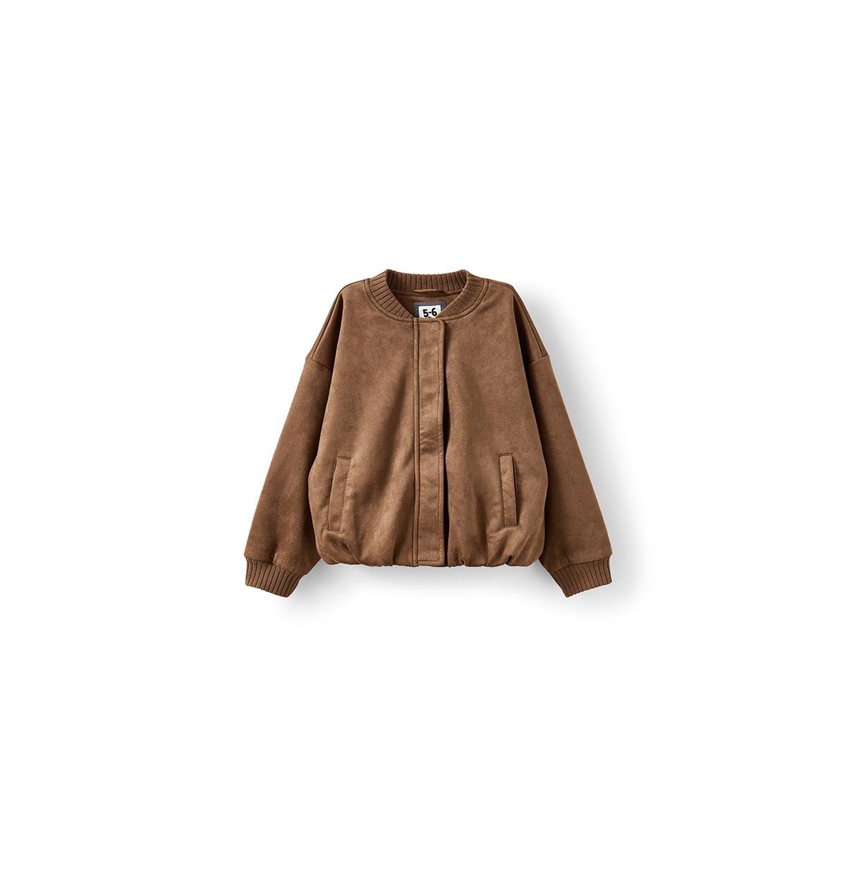Click here for Cotton On Girls Oversized Bomber Jacket - Tan faux... prices