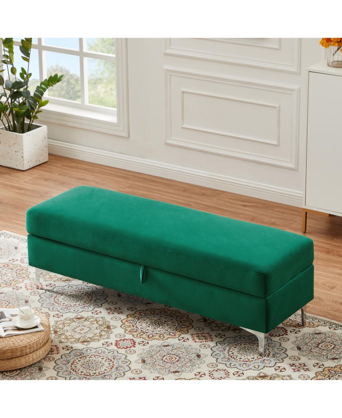 Click here for Streamdale Furniture Dark Green Leisure Stool - Gr... prices