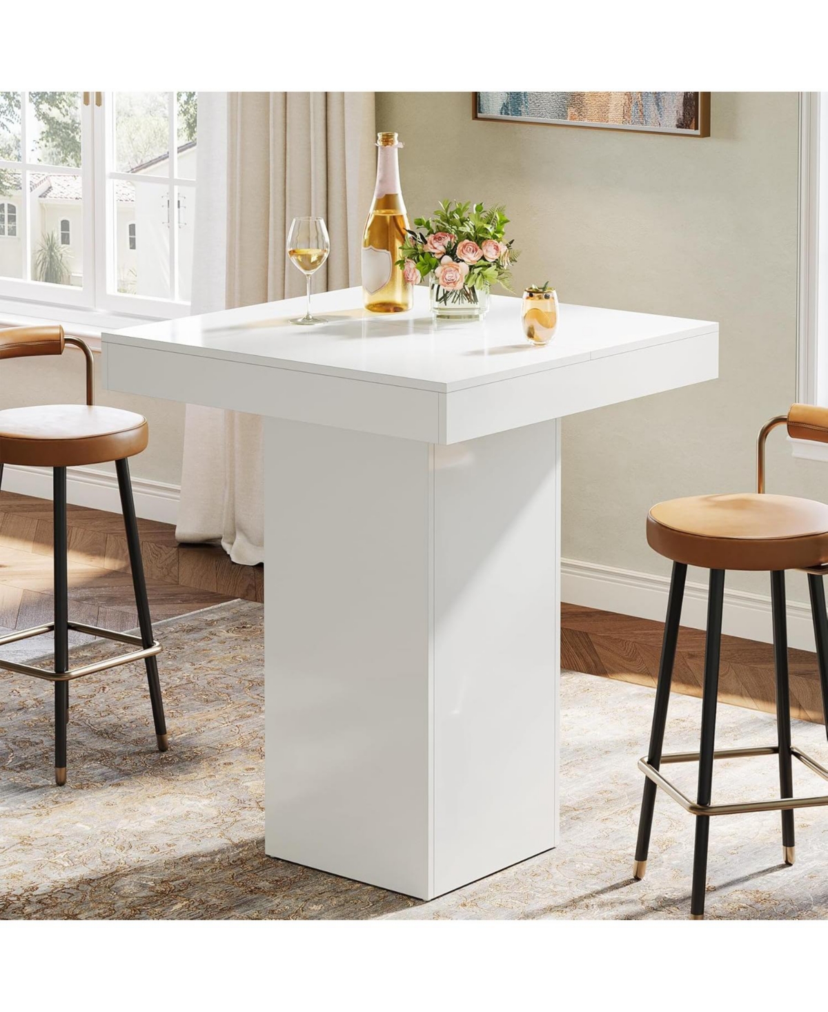 Click here for Tribesigns Bar Table  Square Kitchen Dining Table... prices