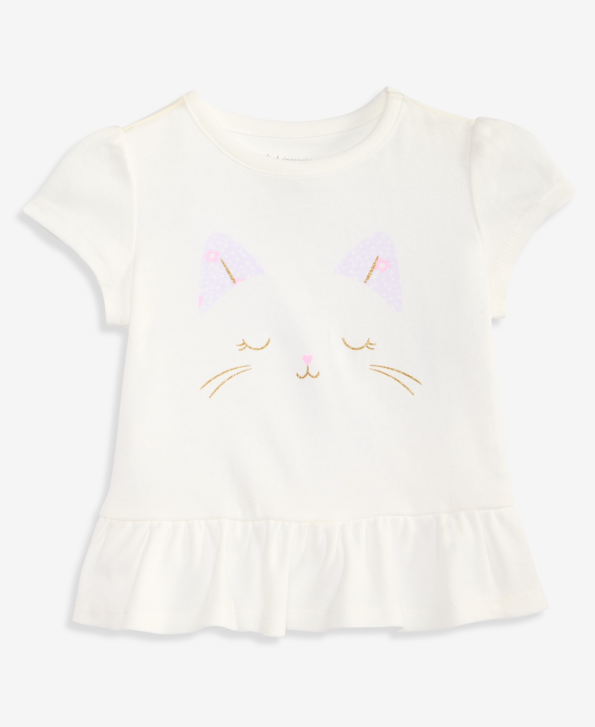 Click here for First Impressions Baby Girls Cat Face Peplum T-Shi... prices