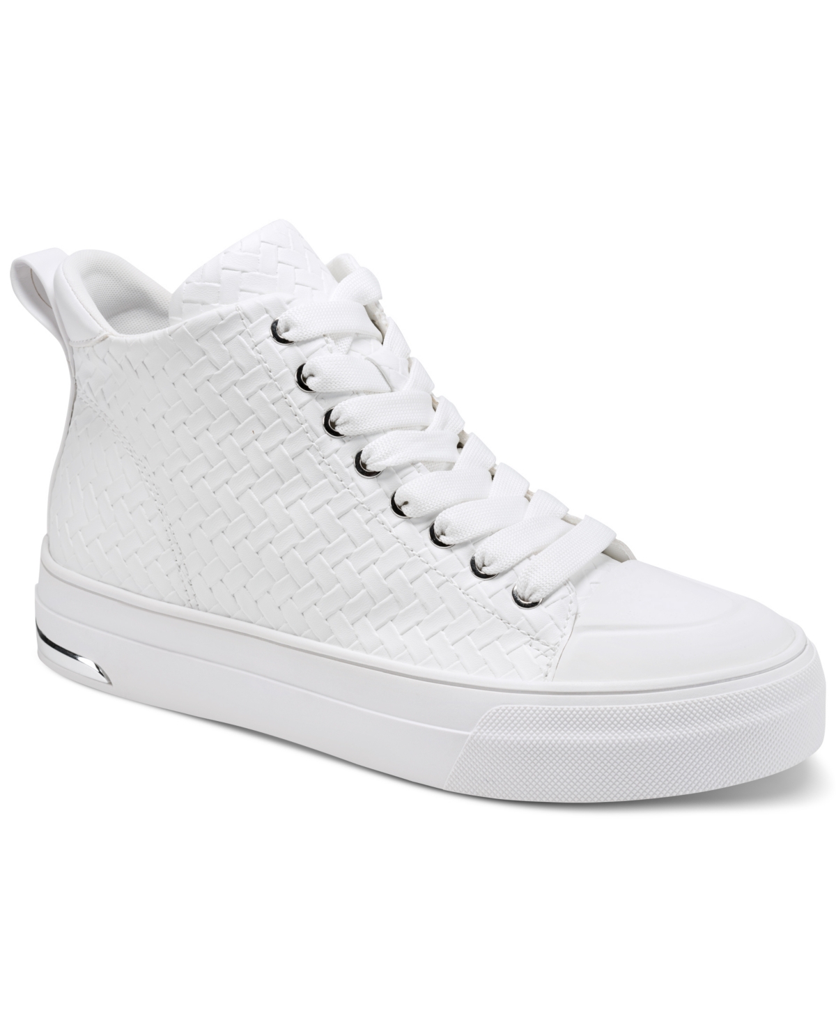 Click here for Dkny Womens Yaser Lace-Up Sneakers - White prices