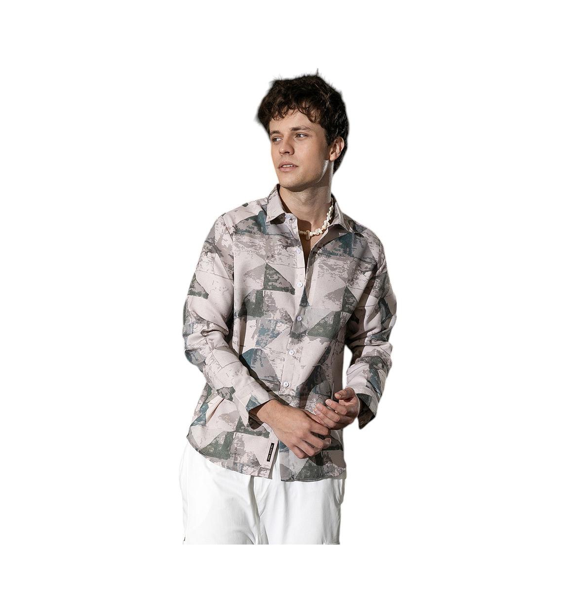 Click here for Campus Sutra Mens Faded Alps Shirt - Grey prices