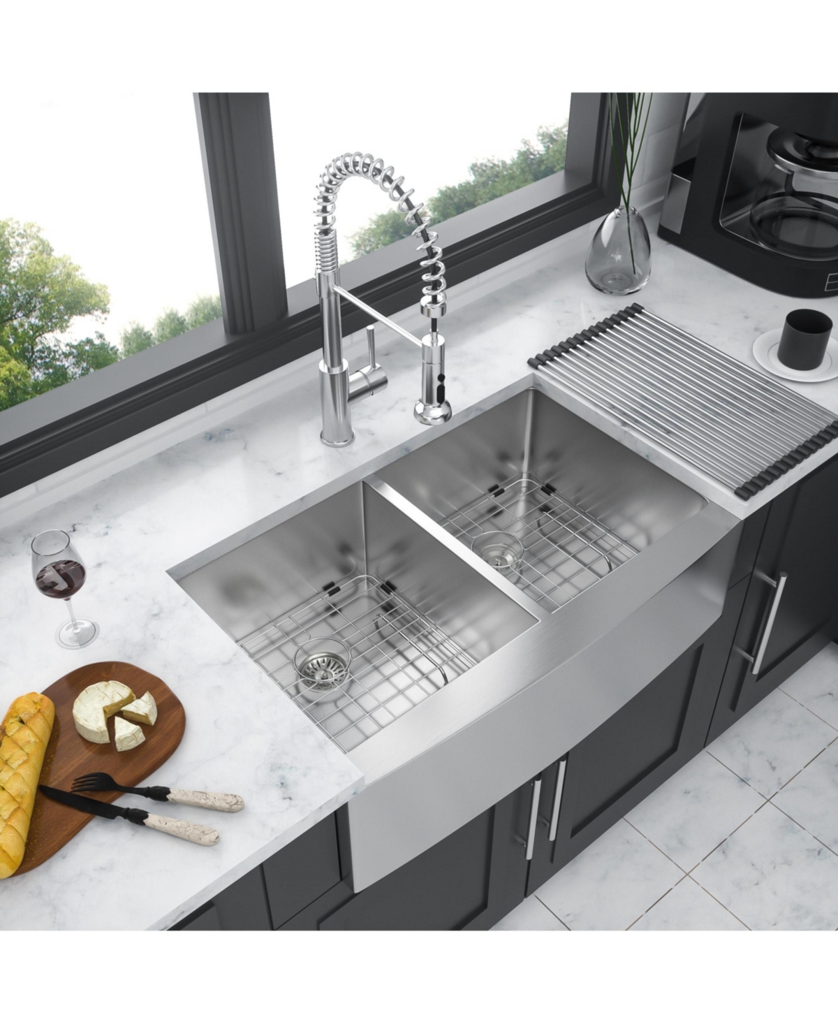 Click here for flynama 33x21x10inch Double Bowl Farmhouse Sink St... prices