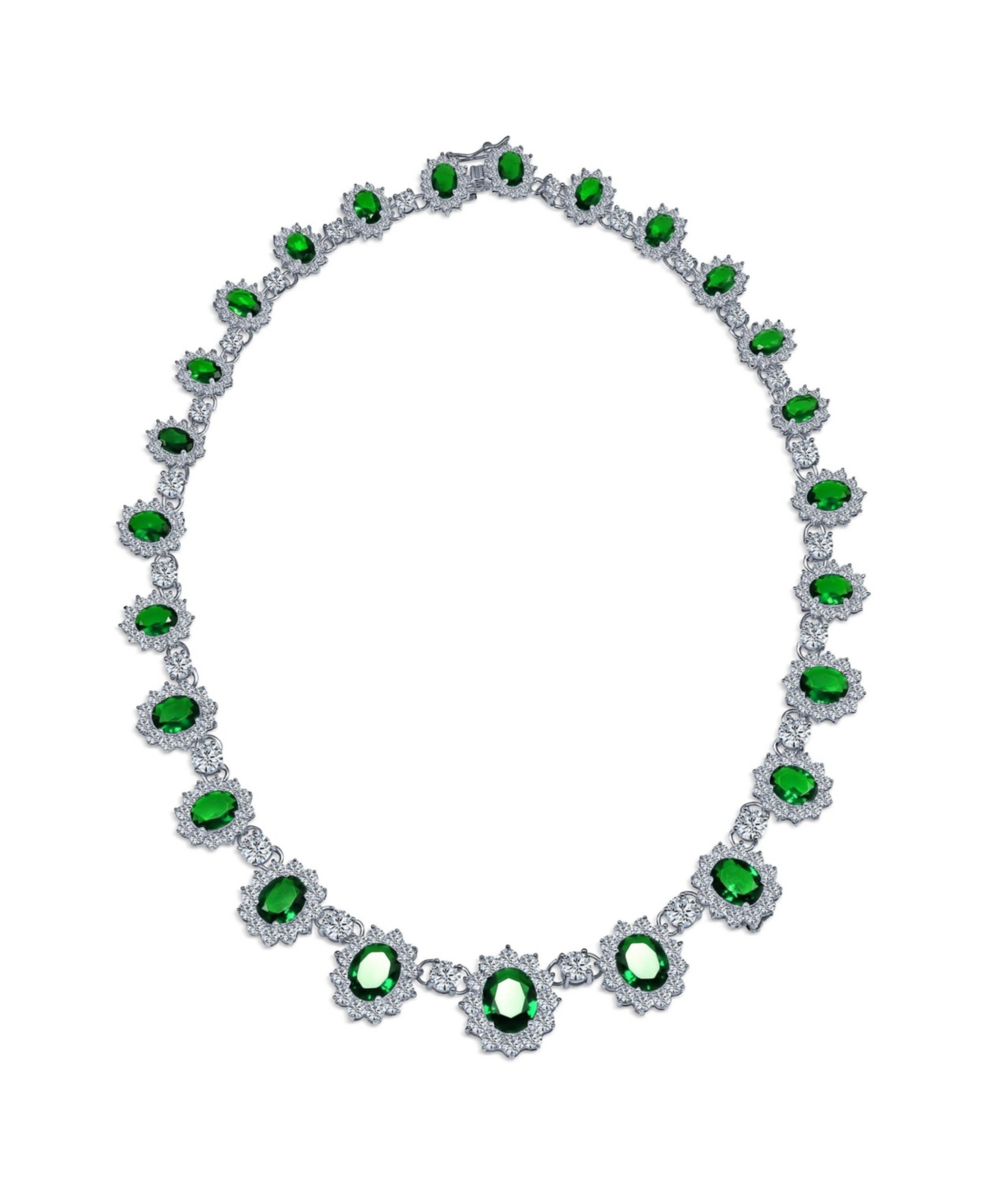 Click here for Bling Jewelry Estate Style Oval Crown Halo Green E... prices