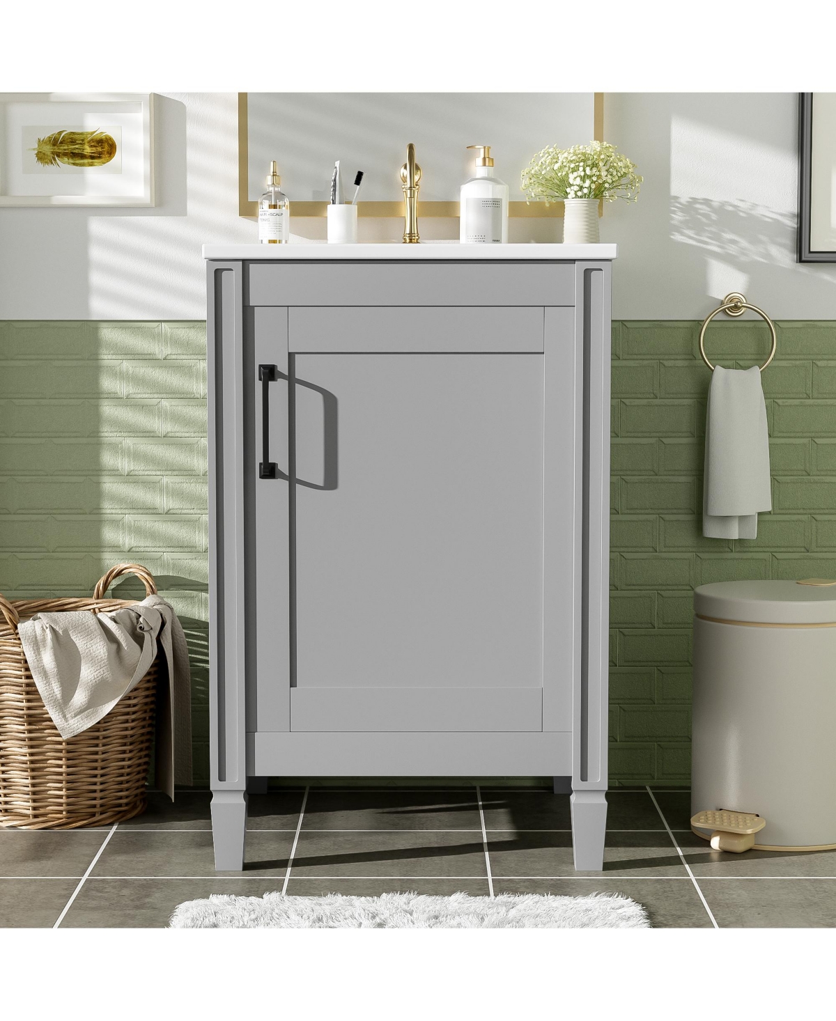 Click here for Cesicia 20 in. Modern Freestanding Bathroom Vanity... prices