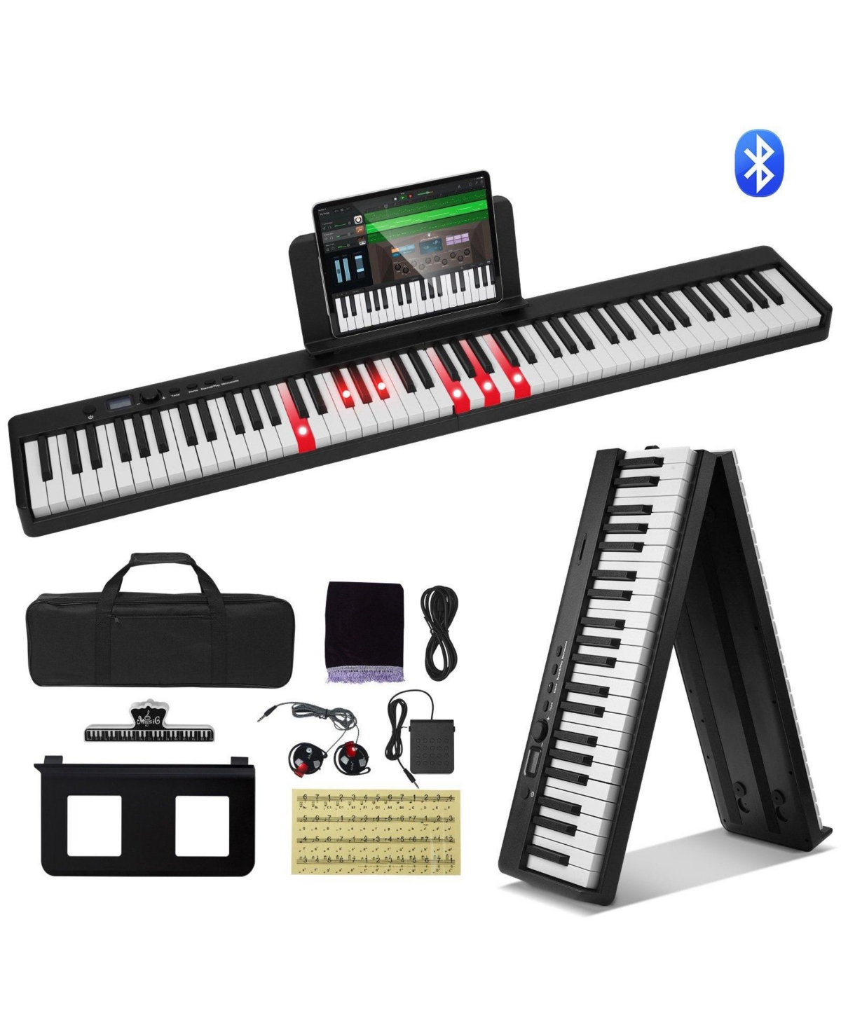 Click here for Mecale 88-Key Folding Keyboard Piano  Bluetooth &... prices