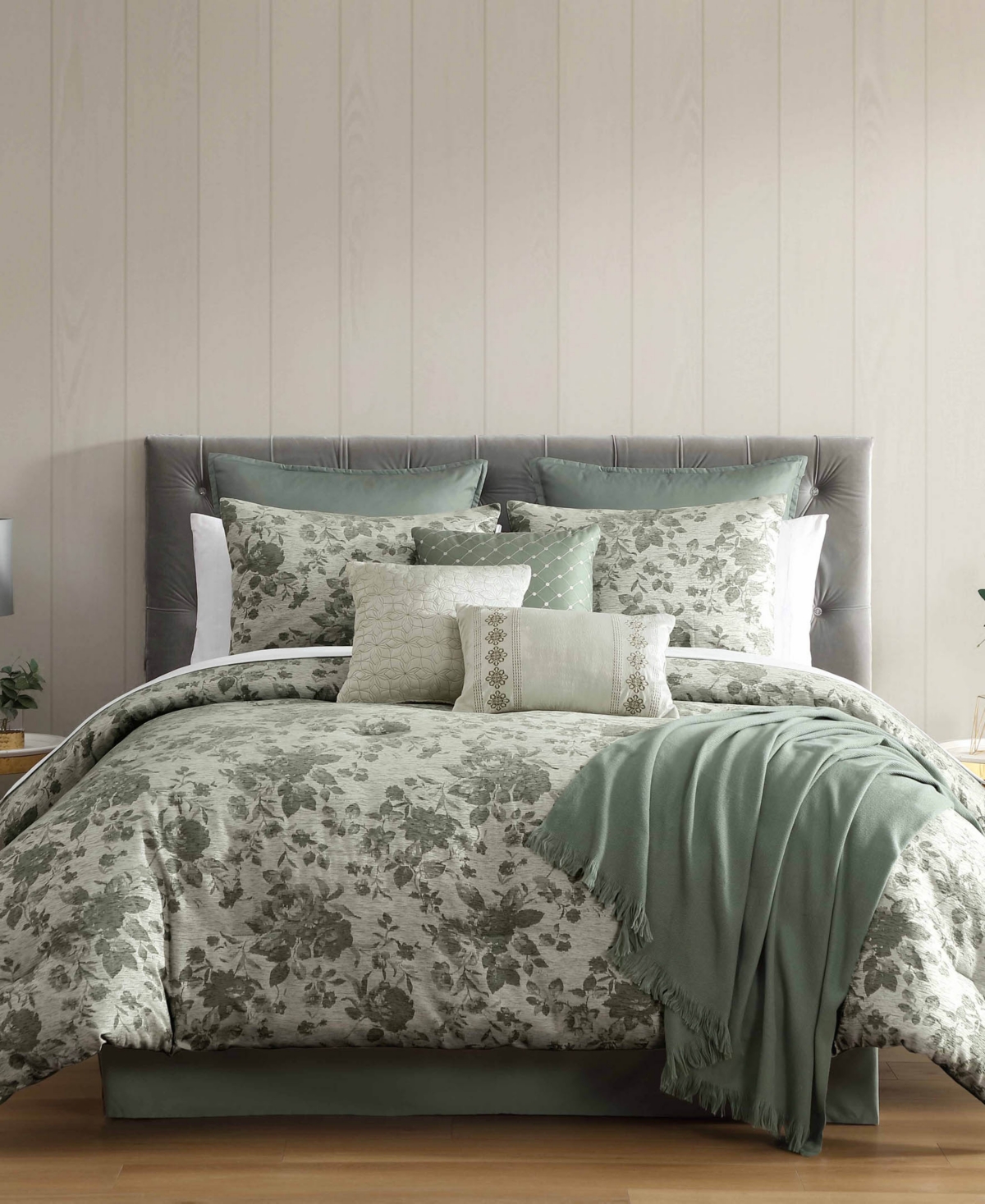 Click here for Macys Guthrie Floral 14-Pc. Comforter Set  Califor... prices