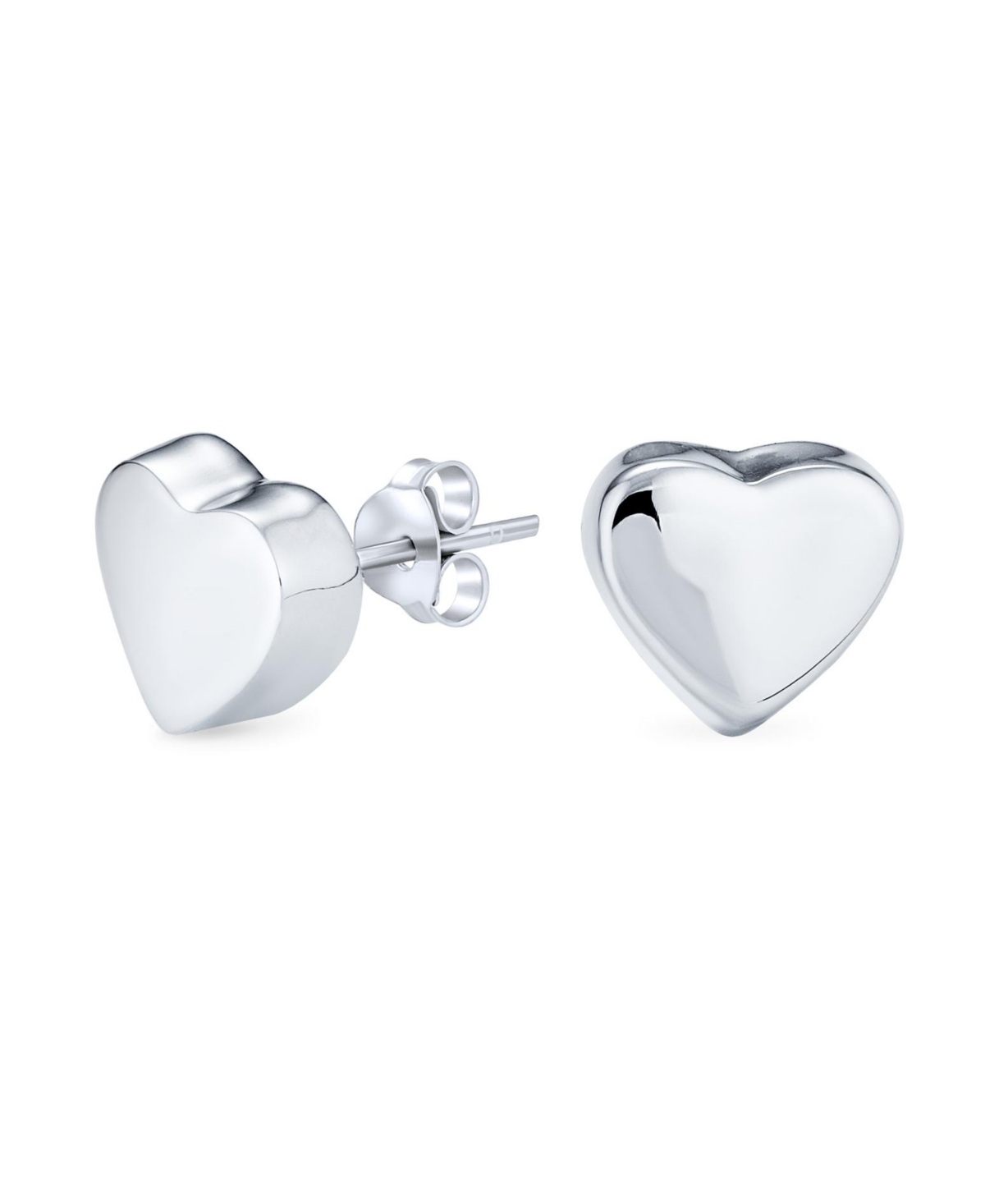 Click here for Bling Jewelry Simple Heart Shaped Stud Earrings St... prices