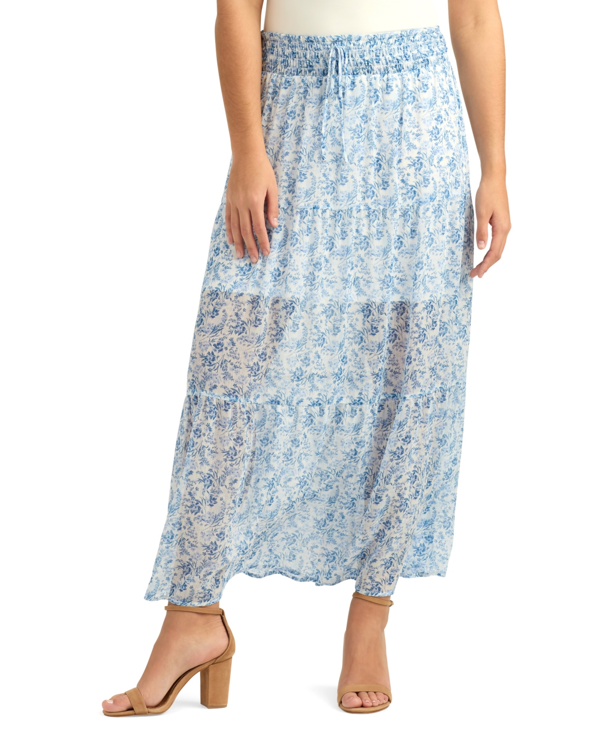 Click here for Bcx Juniors Yoryu Printed Tiered Maxi Skirt - Patt... prices