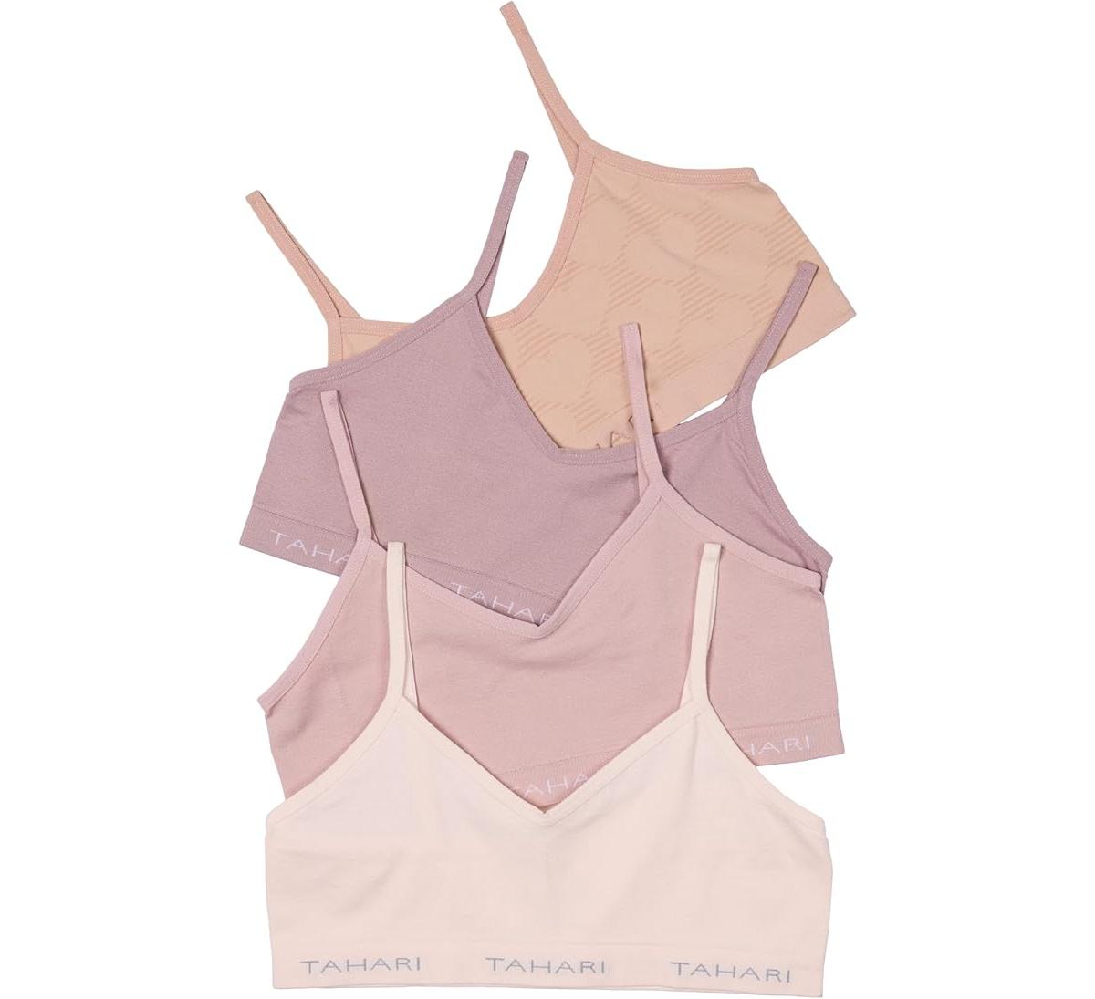 Click here for Tahari Girls 4-Pack Seamless Bralette Set - Rugby... prices