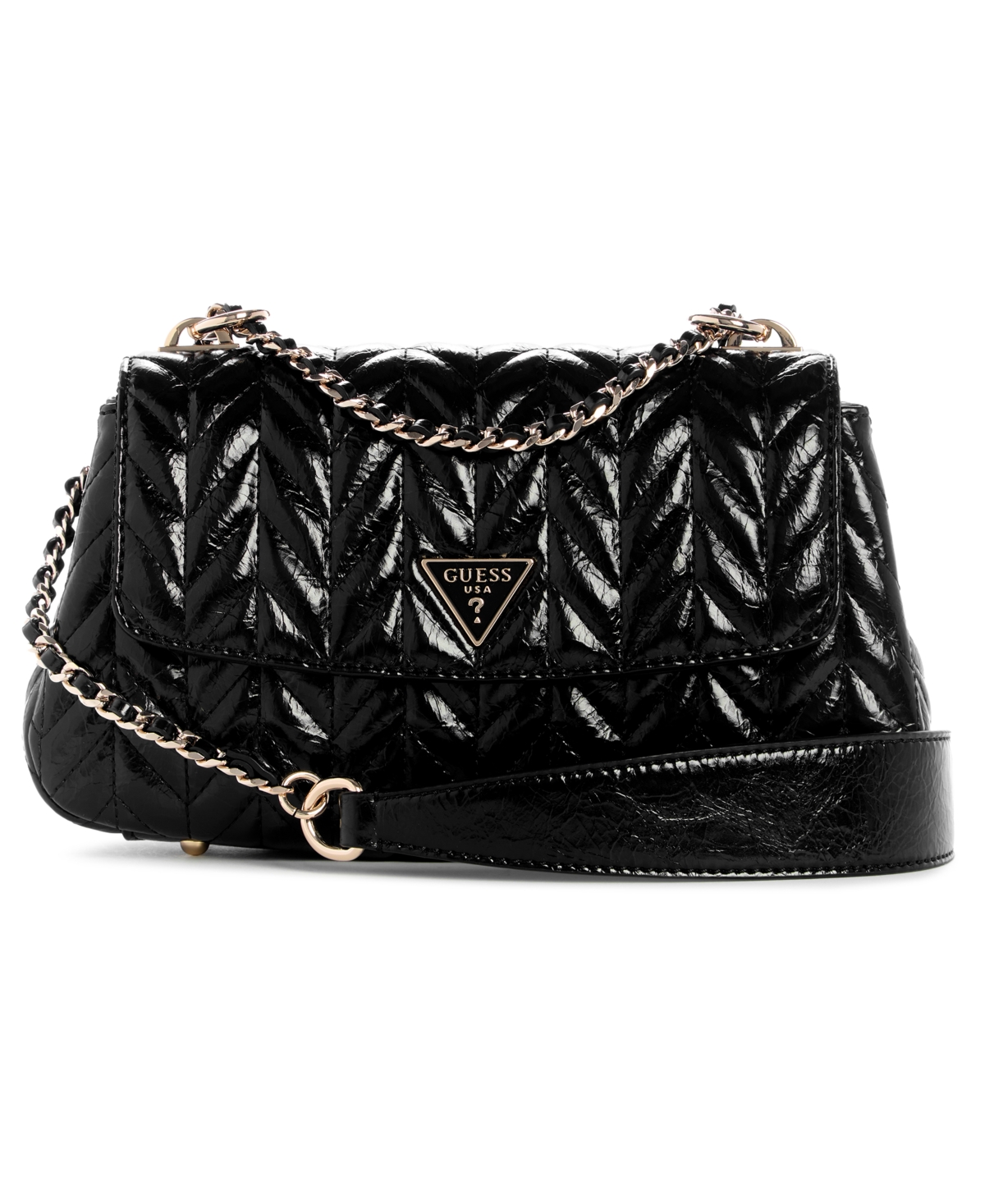 Click here for Guess Cheryl Convertible Xbody Flap Handbag - Blac... prices